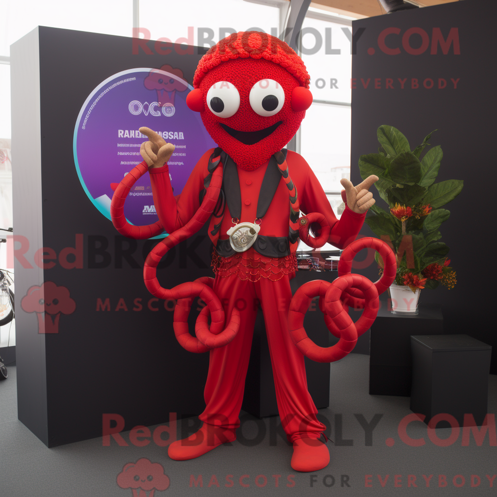 REDBROKOLY mascot character of a Red Medusa dressed with a Blazer and ...