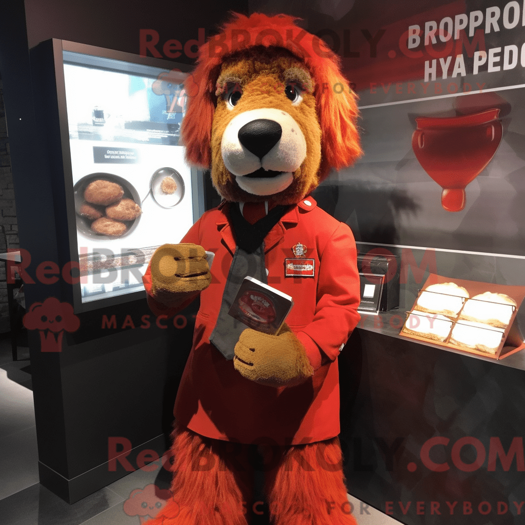 REDBROKOLY mascot character of a Red Shepard S Pie dressed with a Suit and Brooches - Walmart.com