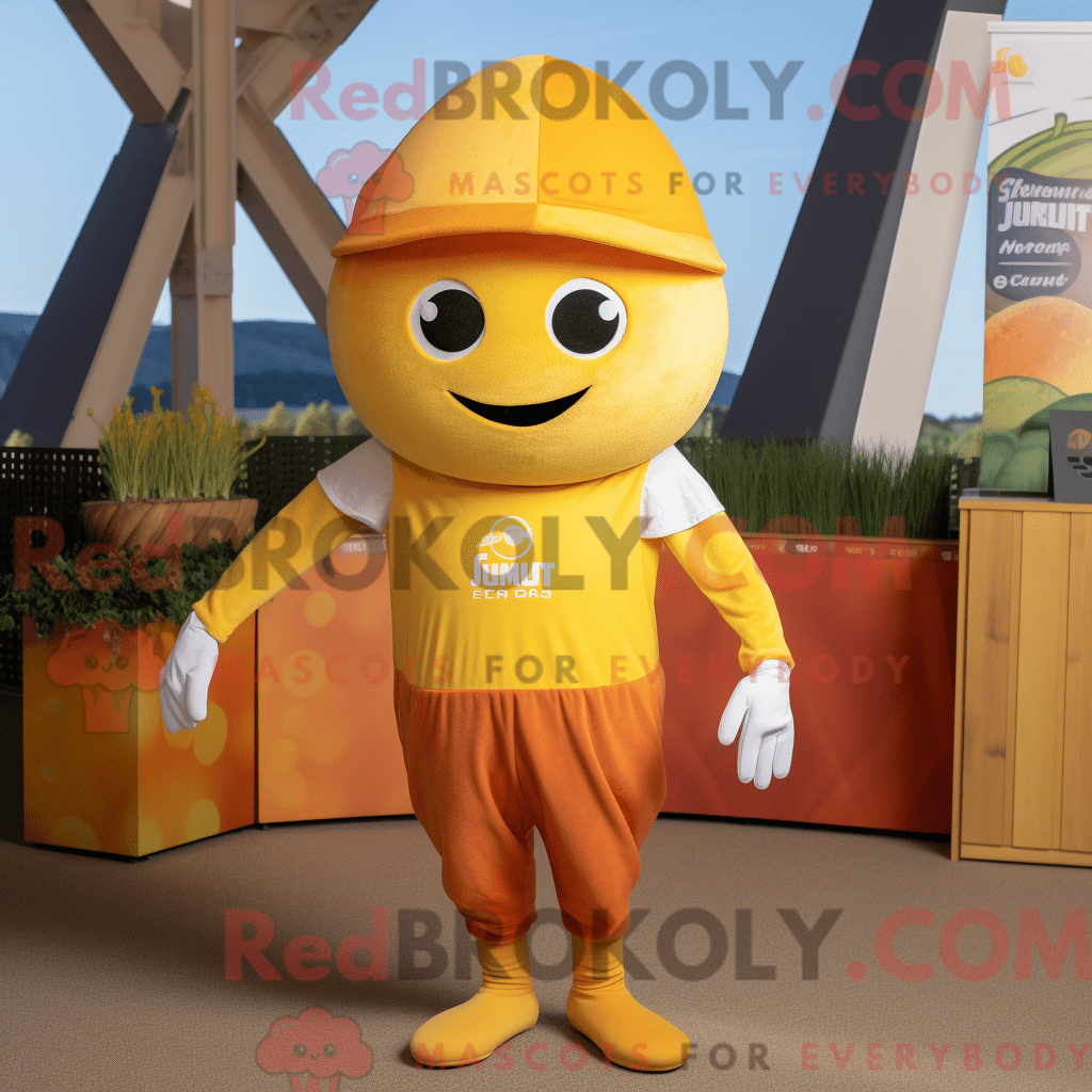 REDBROKOLY mascot character of a Rust Lemon dressed with a Bodysuit and ...