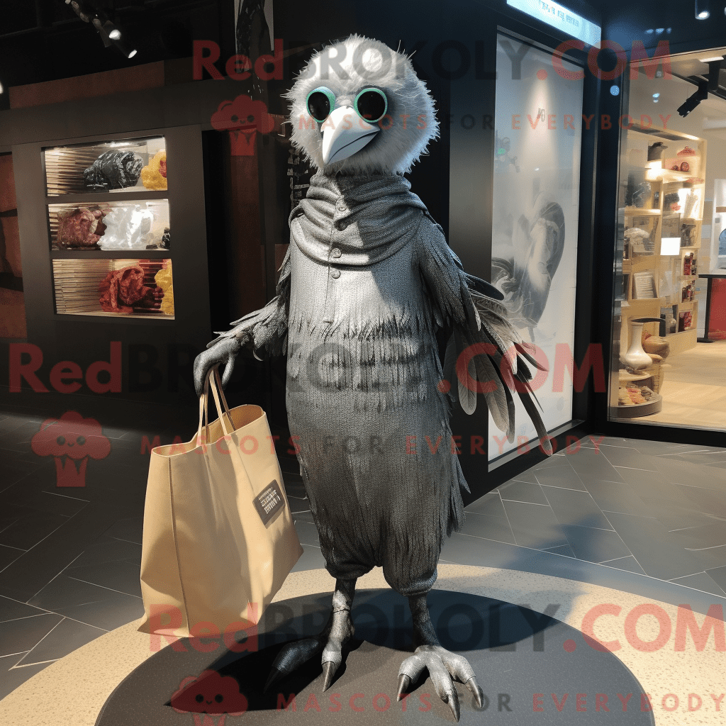 REDBROKOLY mascot character of a Silver Crow dressed with a Bodysuit ...