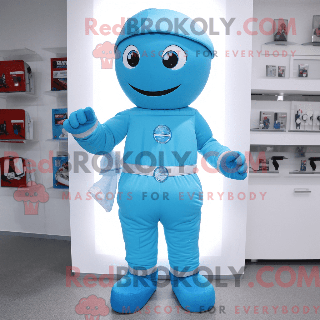REDBROKOLY mascot character of a Sky Blue Doctor dressed with a ...