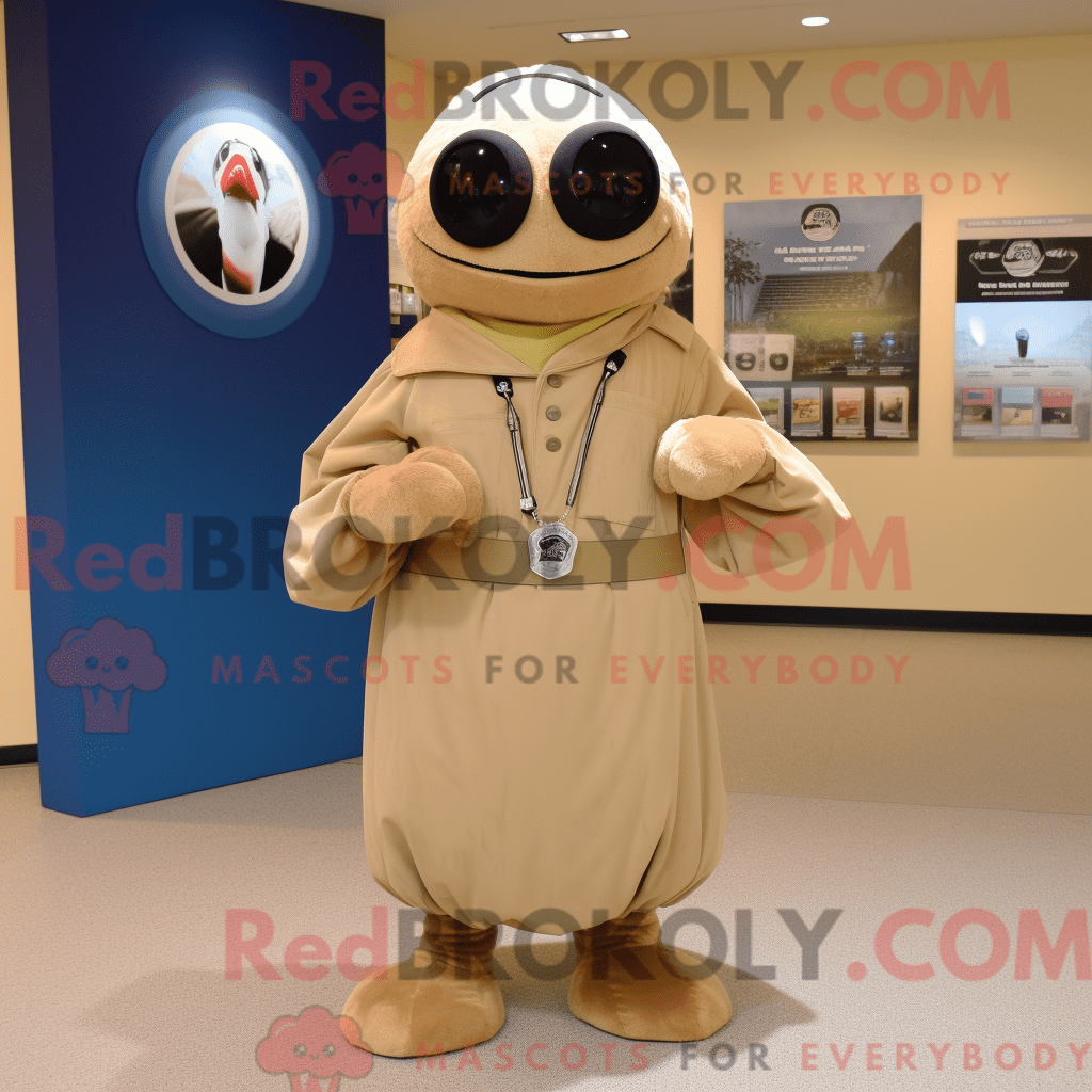 REDBROKOLY mascot character of a Tan Air Force Soldier dressed with a ...