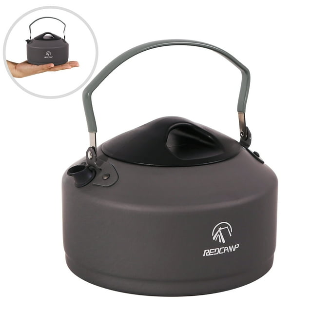 REDCAMP 0.9L Small Outdoor Camping Kettle, Aluminum Water Pot with ...