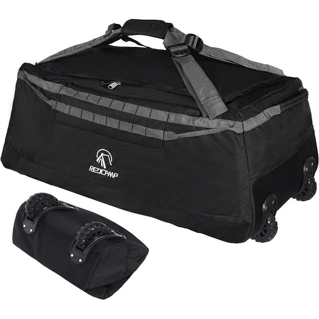 REDCAMP 140L Folding Duffel with Wheels, Backpack Straps, Extra Large ...