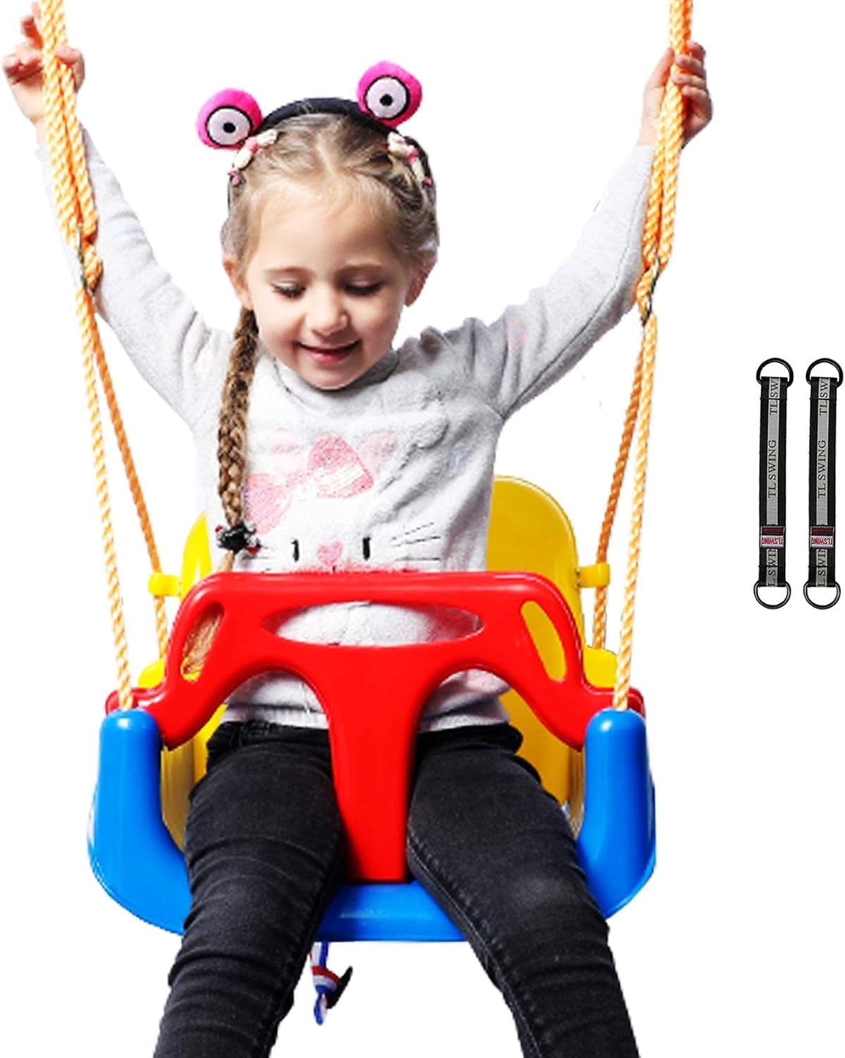 REDCAMP High-Back Tree Swing Set, 3-in-1 Portable Indoor/Outdoor ...