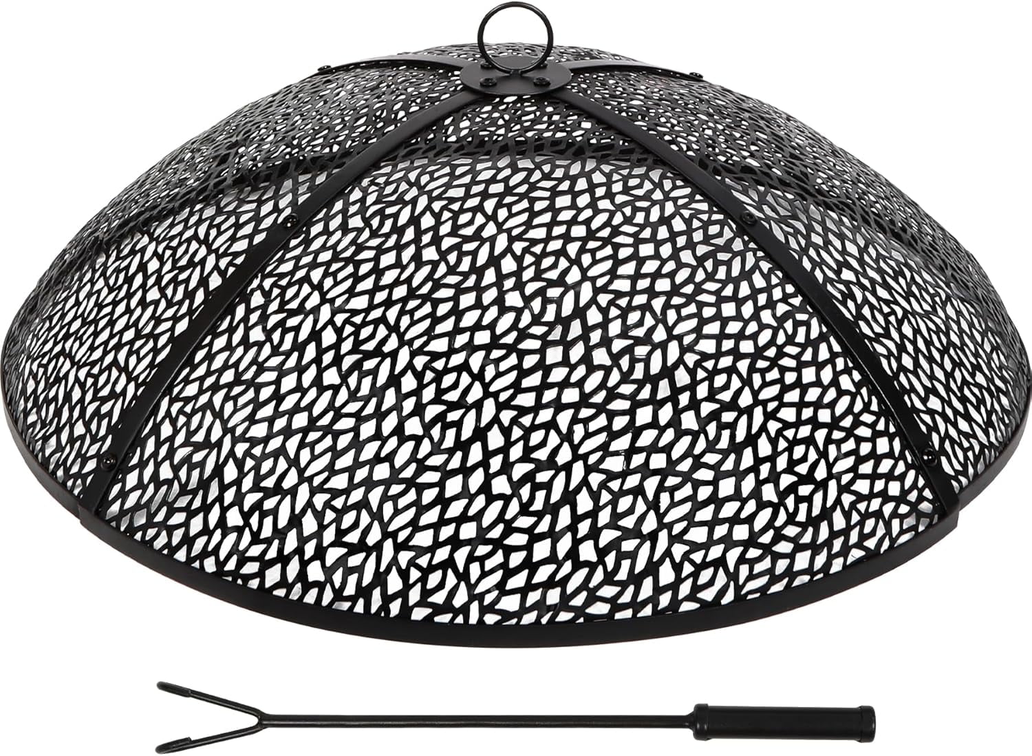 REDCAMP 30Inch Fire Pit Spark Screen, Collapsible Fire Pit Screen Round ...