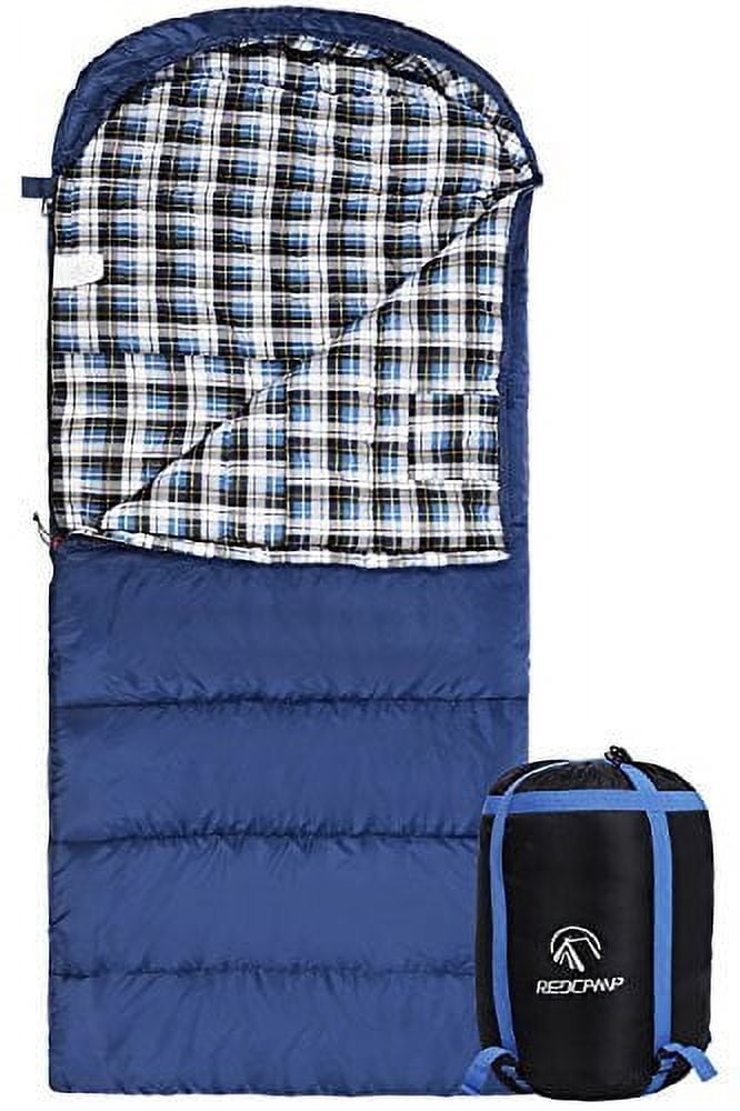 REDCAMP XL Soft Flannel Sleeping Bag for Adults, Comfortable for ...