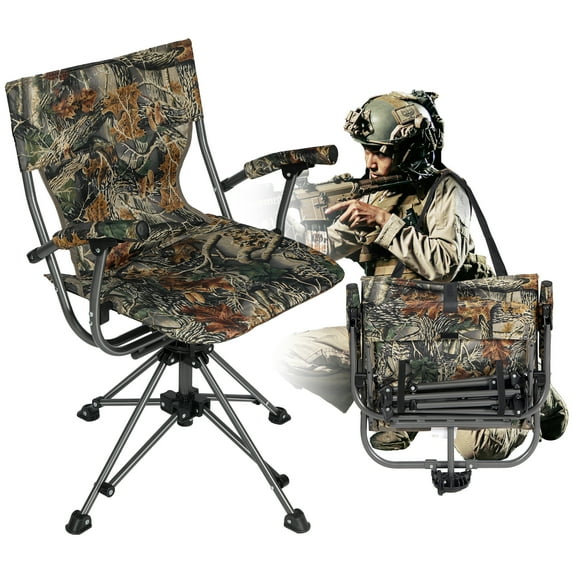 REDCAMP Portable Deer Rotating Hunting Chair, Lightweight Heavy Duty ...