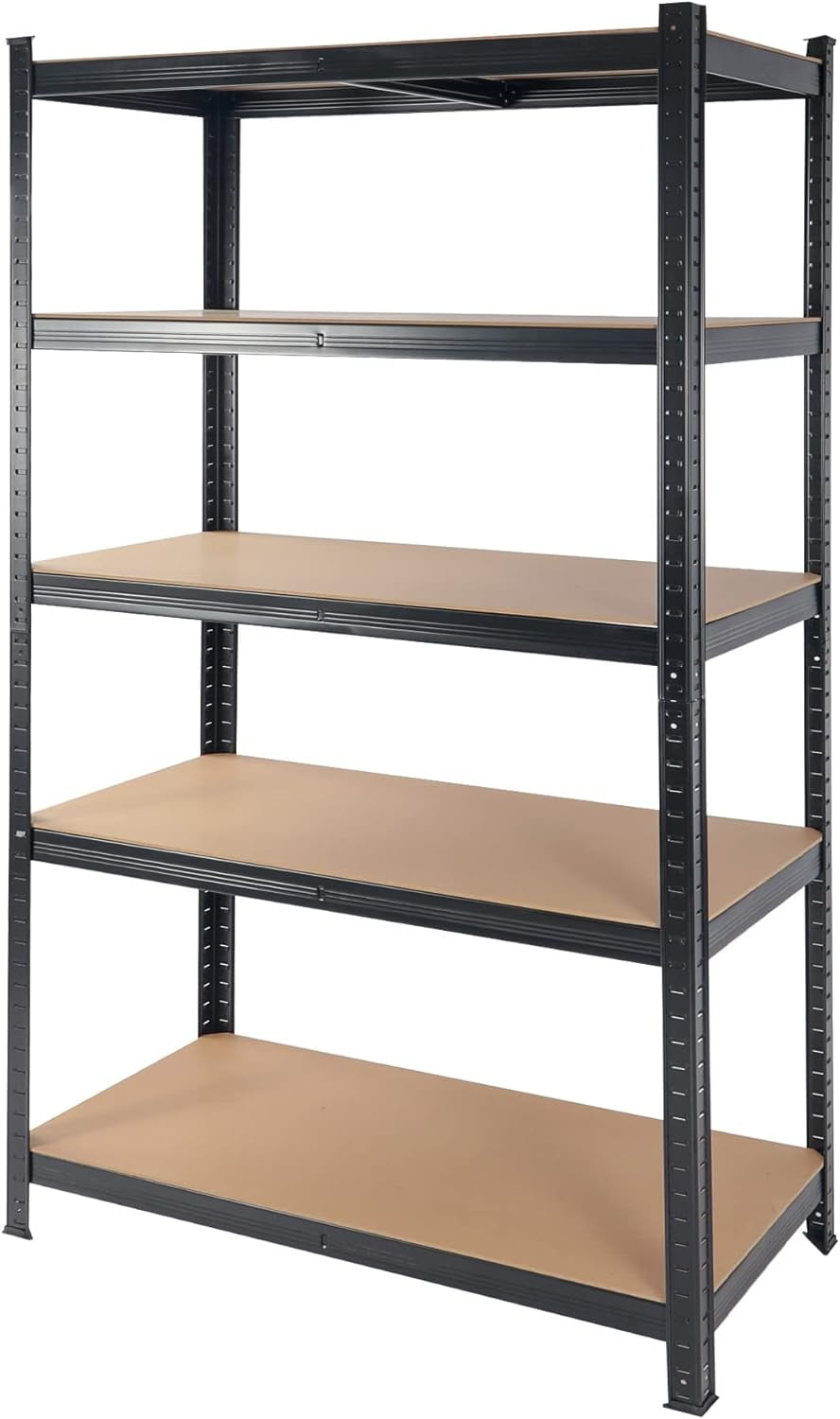 REDCAMP 5-Tier Adjustable Garage Storage Shelves with Board Garage ...