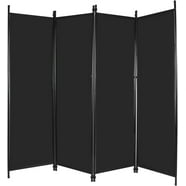 FDW Home Foldable Standing Portable Partition Wall, 4 Panel Wood Mesh ...