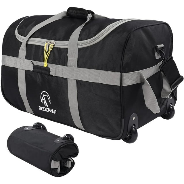 REDCAMP 85L Foldable Duffle Bag with Wheels 26", 1680D Oxford ...