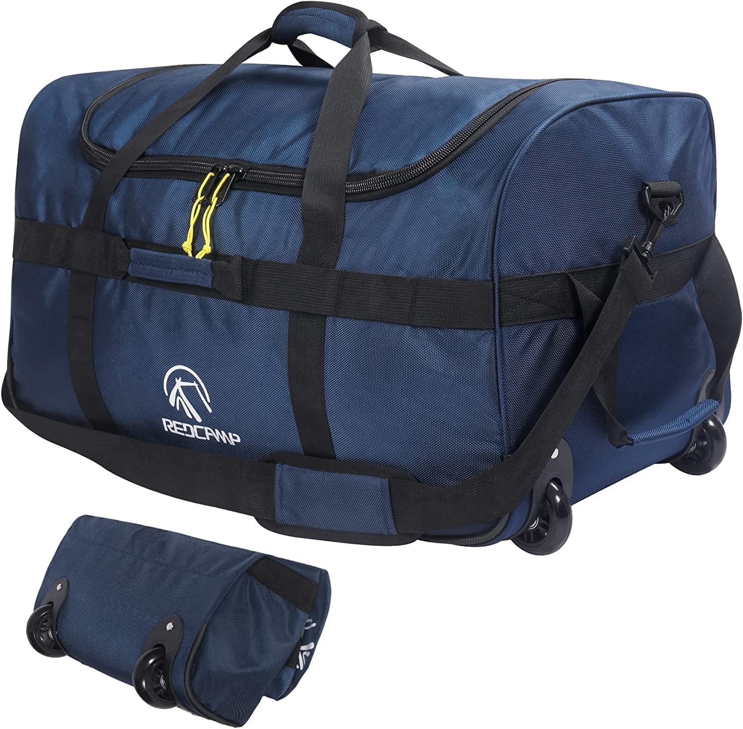 REDCAMP 85L Oversize Rolling Duffle Bag, Foldable with Wheels, 1680D ...