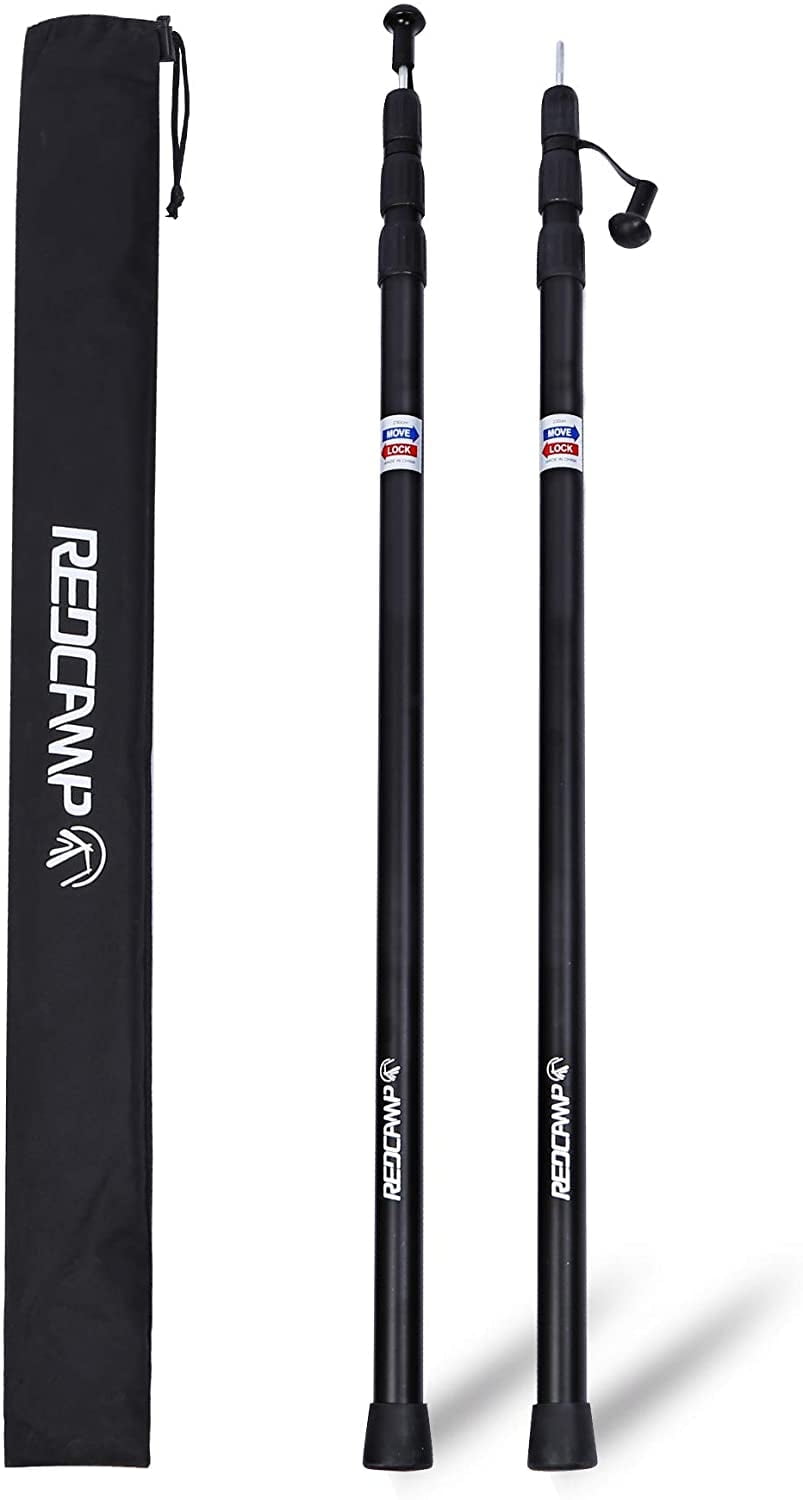 Free Shipping! REDCAMP Aluminum Adjustable Camping Tarp Poles, Set of 2 ...