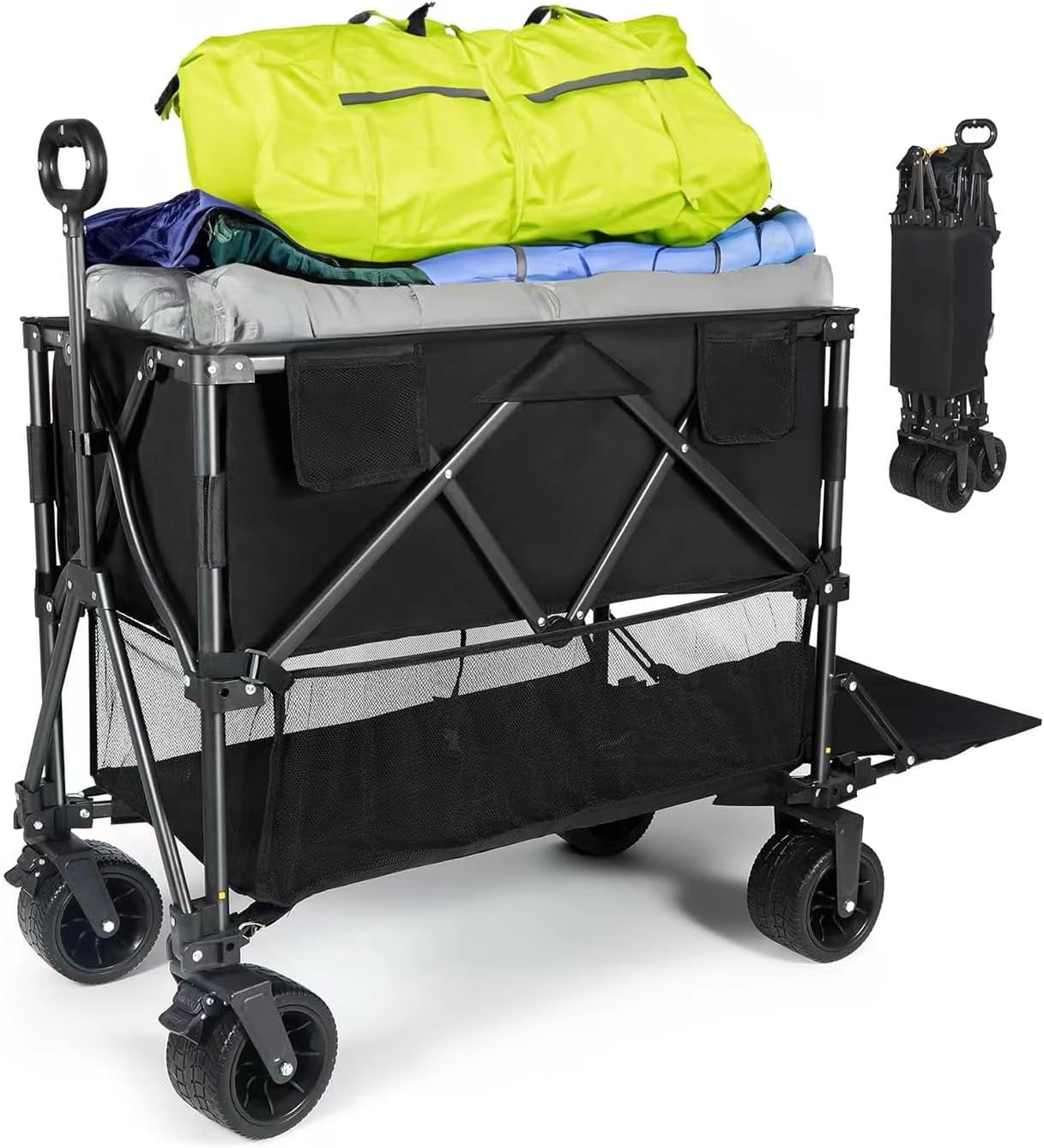 REDCAMP Heavy Duty Collapsible Wagon, 450lbs Utility Cart for Camping ...
