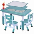 REDCAMP Adjustable Kids Activity Table & Chair Set, Double-Sided ...