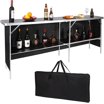 Best Choice Products Outdoor Patio Wicker Bar Counter Table with Steel ...