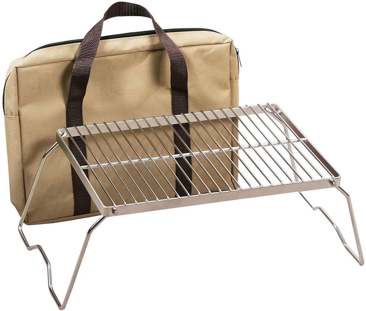 REDCAMP Folding Campfire Grill 304 Stainless Steel Grate, Heavy Duty ...