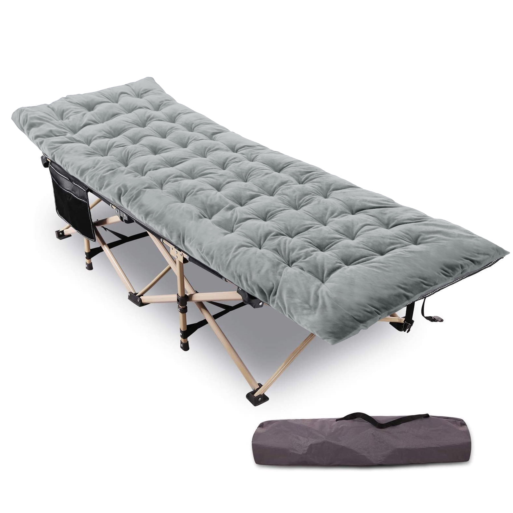 REDCAMP Folding Camping Cots for Adults 500lbs Heavy Duty with Thick ...