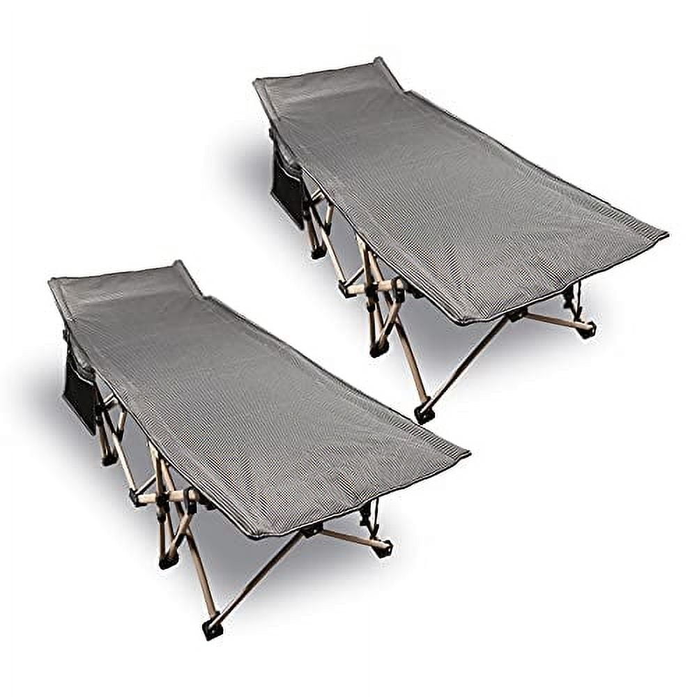 REDCAMP Folding Camping Cots for Adults 500lbs, Double Layer Oxford ...