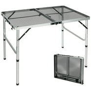 REDCAMP Small Metal Collapsible Outdoor Table, 2ft Adjustable Height ...