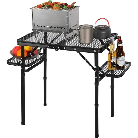 REDCAMP Folding Portable Grill Table for Outside, Lightweight Aluminum ...