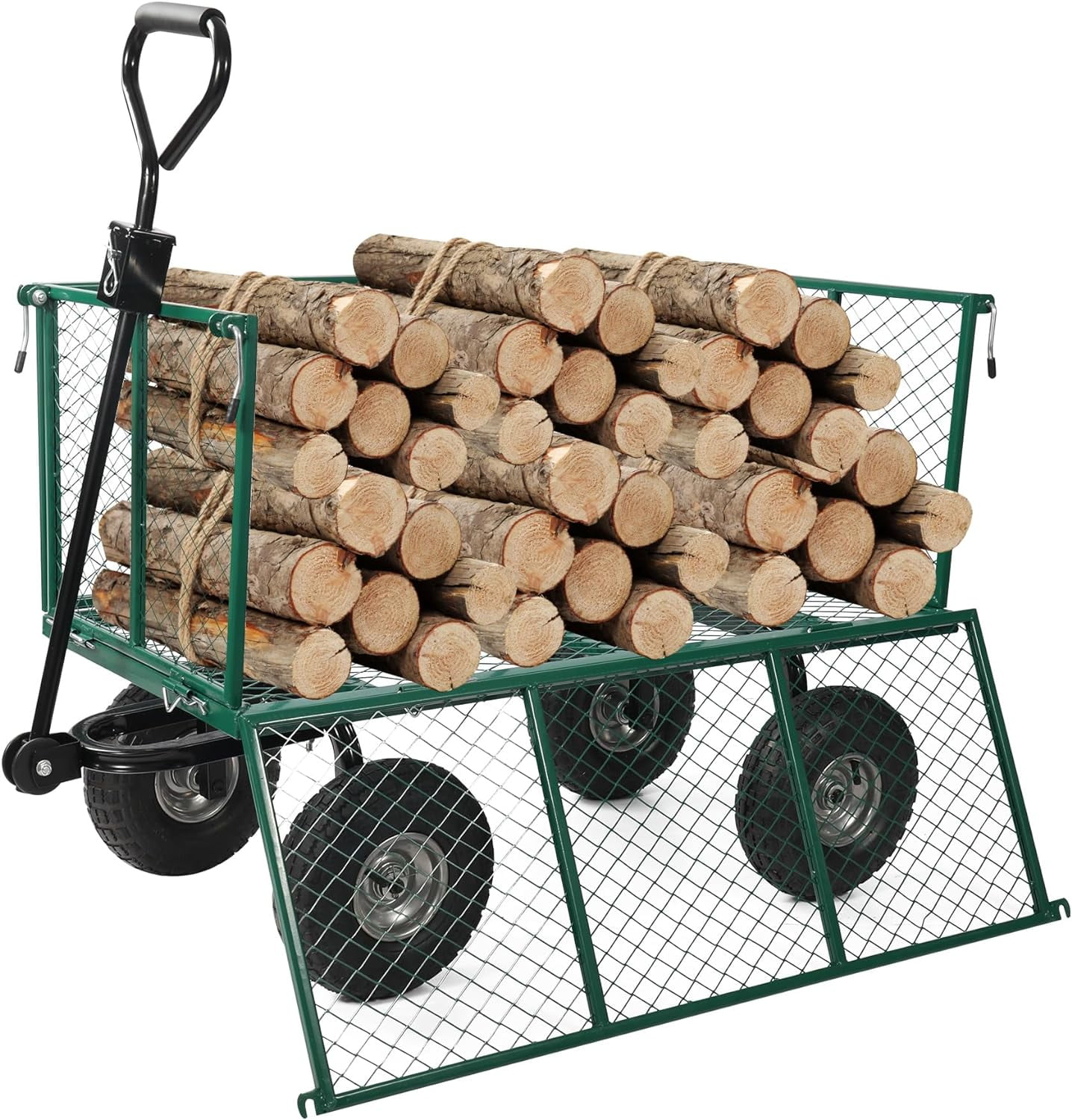 REDCAMP Garden Wagons Carts Heavy Duty Pullable, 650 Lbs Capacity Mesh ...
