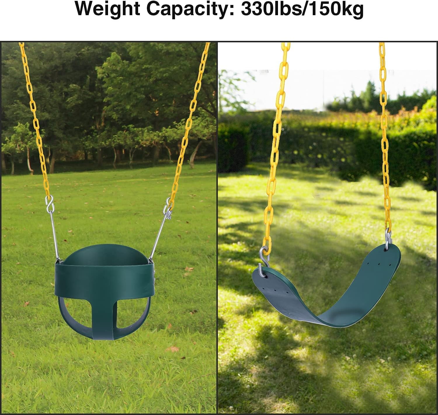 REDCAMP High Back Full Bucket Swing and Heavy Duty Swing Seat for ...