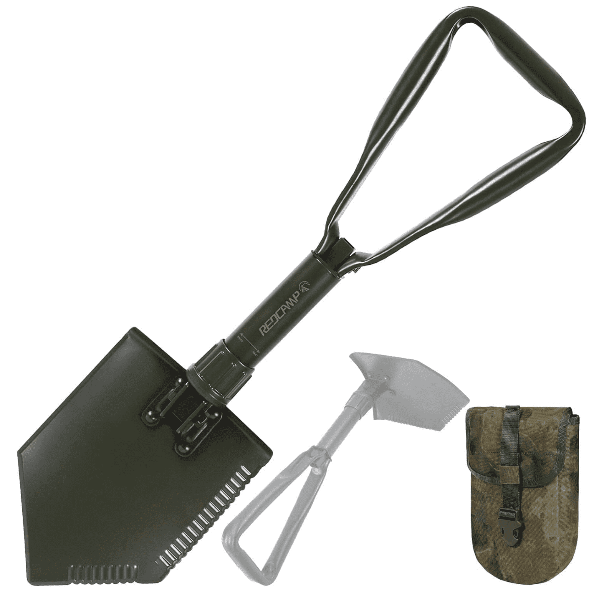 REDCAMP Military Folding Handle Shovel, Entrenching Survival tool ...