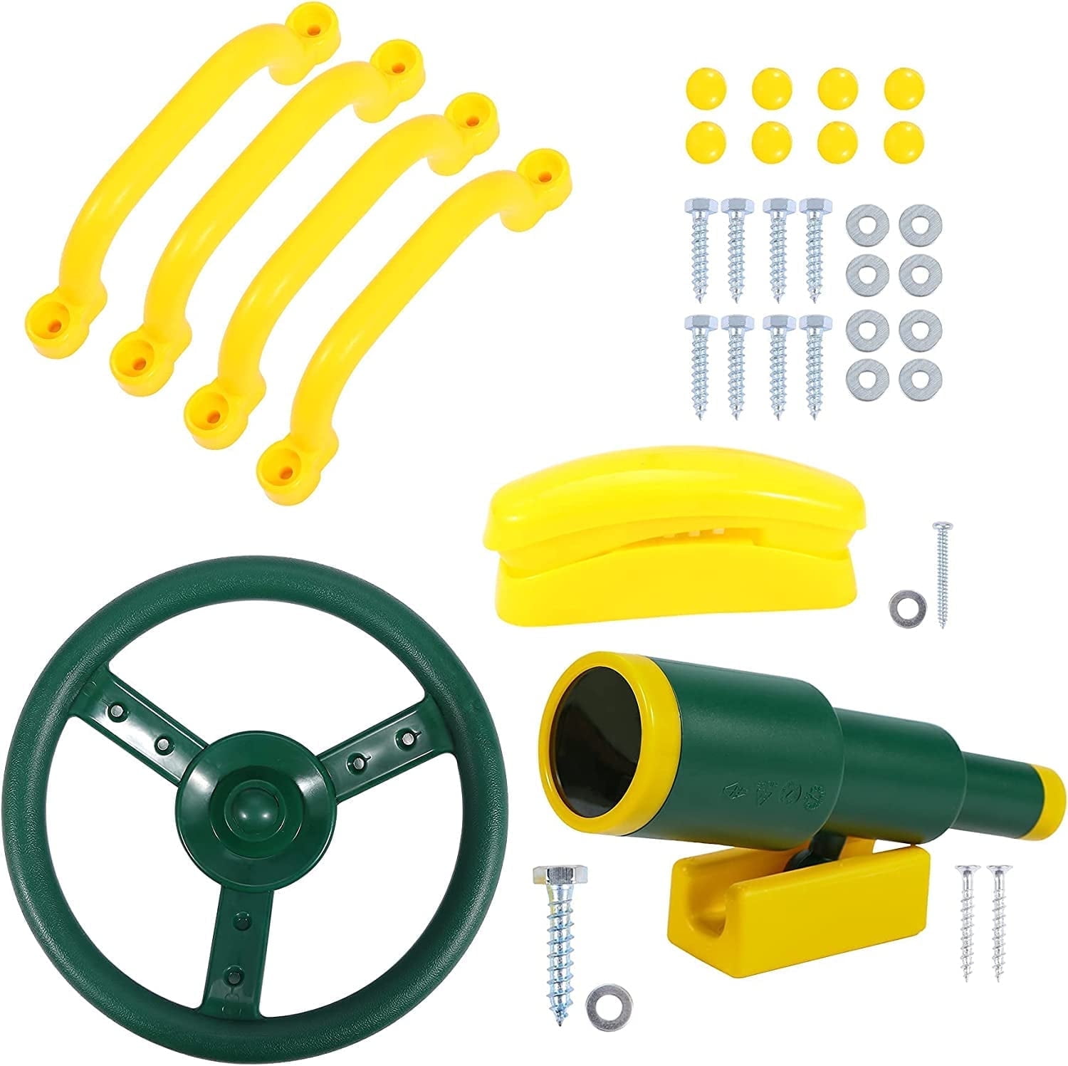 REDCAMP Kids Outdoor Playset Accessories, Pirate Ship Wheel, Telescope ...