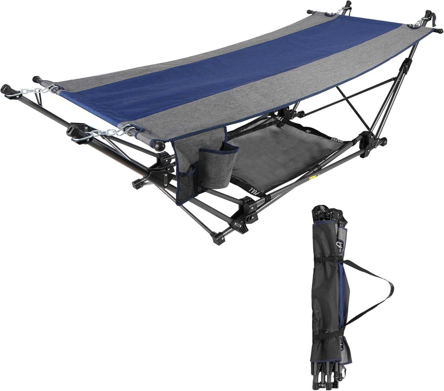 REDCAMP Portable Folding Hammock with Stand,Foldable Camping Hammock ...