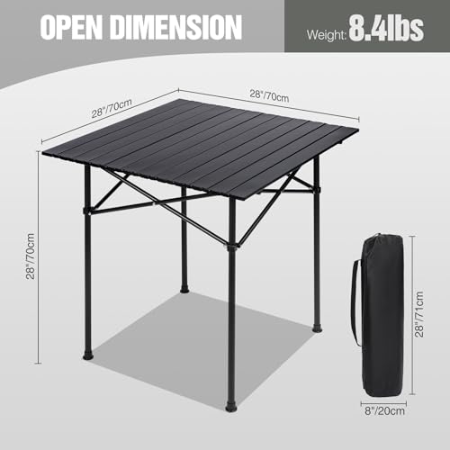 REDCAMP Roll Up Camping Tables That Fold Up, Lightweight Portable ...