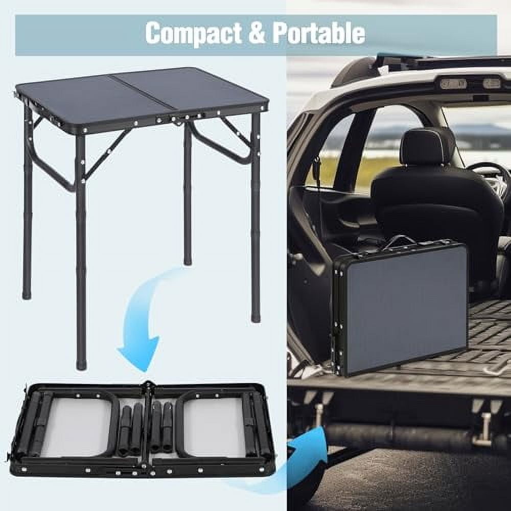 REDCAMP Small Camping Table 2 Foot, Portable Aluminum Folding Table ...