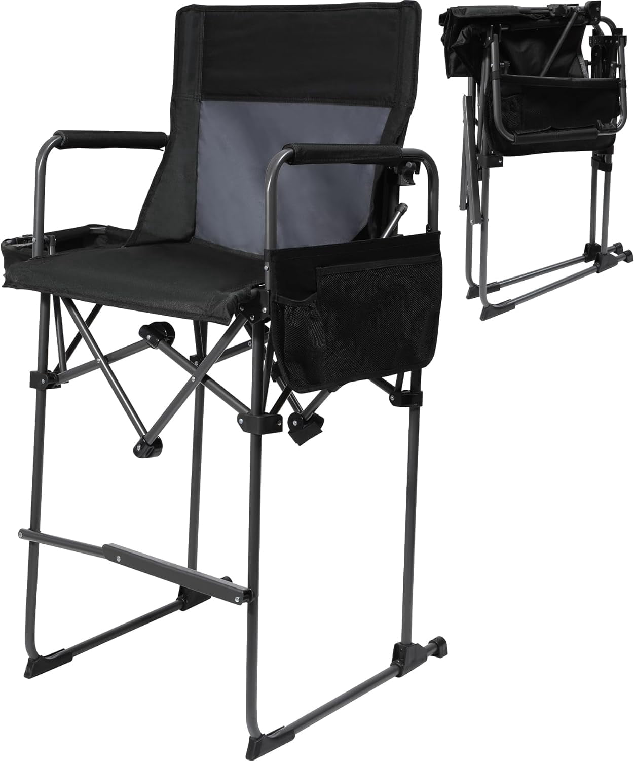 REDCAMP Tall Folding Chair 29in Seat Height Directors Chair High ...