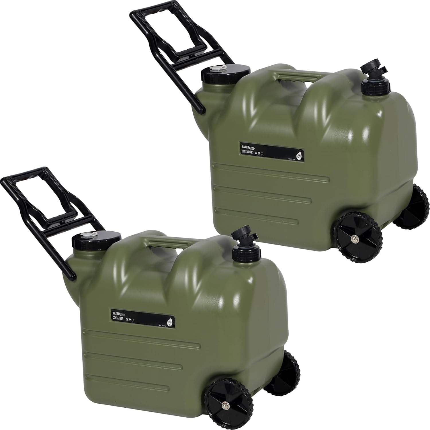 REDCAMP Water Container with Wheels & Spigot | Portable Rolling ...