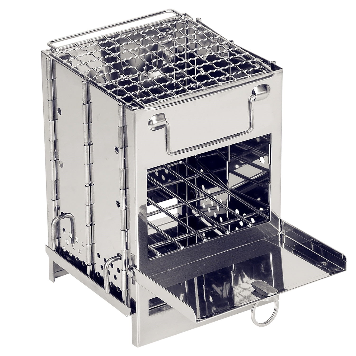 Outdoor Camping Wood-burning Stove Backpacking Portable Survival BBQ ...