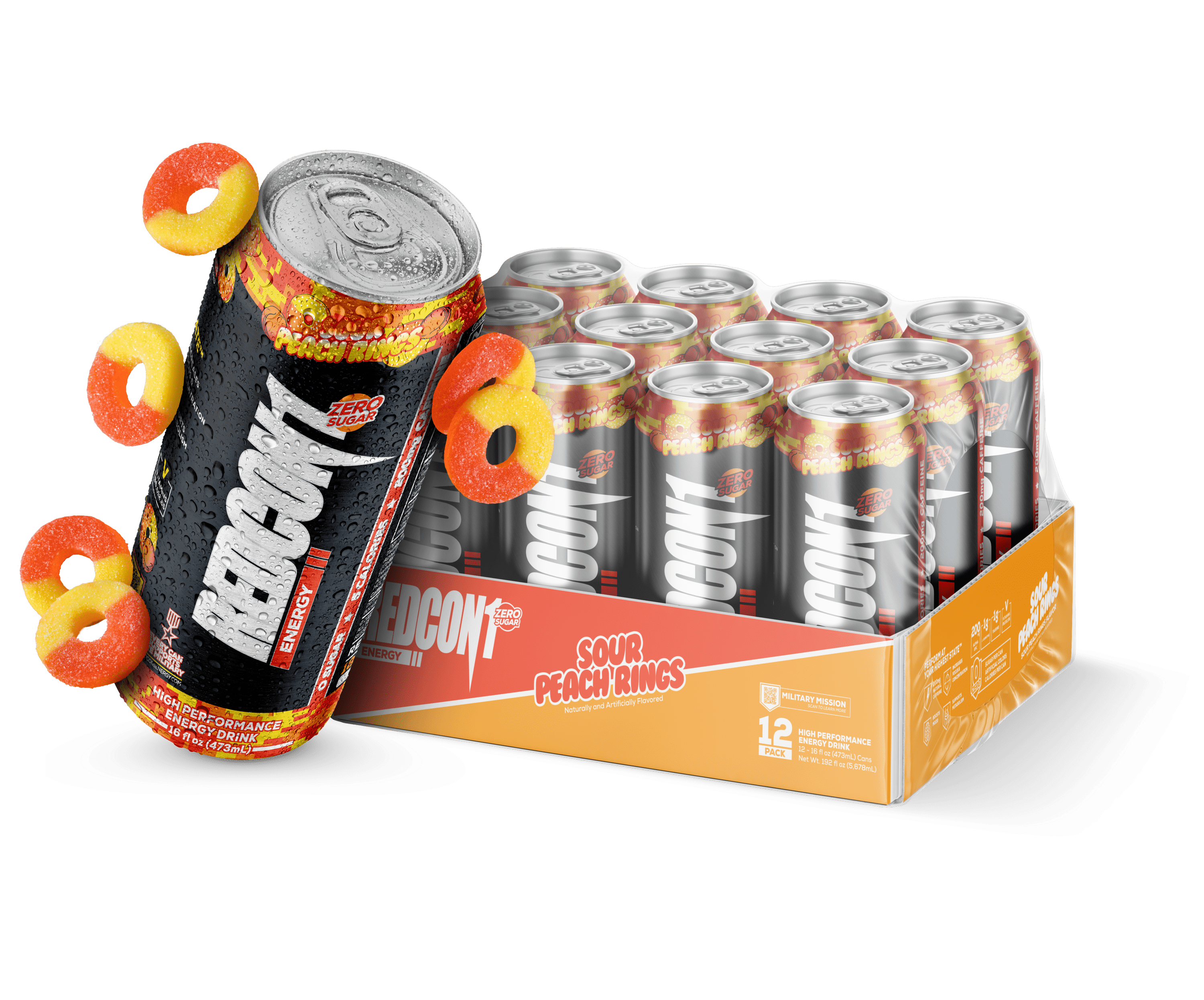 REDCON1 ENERGY- Sour Peach Rings - Walmart.com