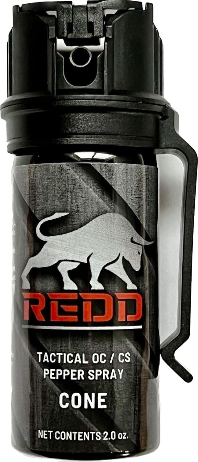REDD, Tactical Blend OC/CS Pepper Spray - Flip Top Cone (2 oz), with ...
