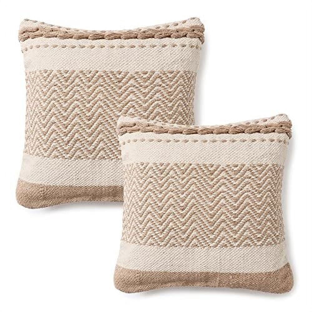 REDEARTH · Boho Textured Throw Pillow Cushion Covers - Hand Woven ...