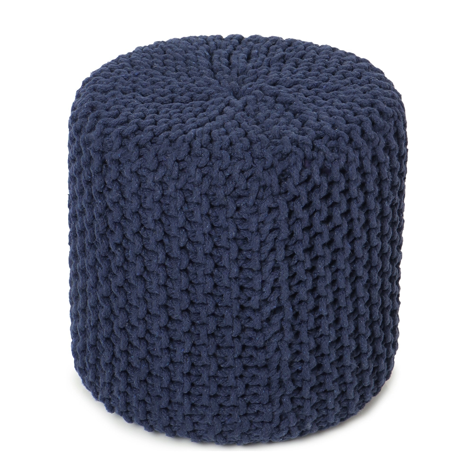 REDEARTH Cylindrical Hand Knitted Pouf - Foot Stool Ottoman - Cord Boho ...