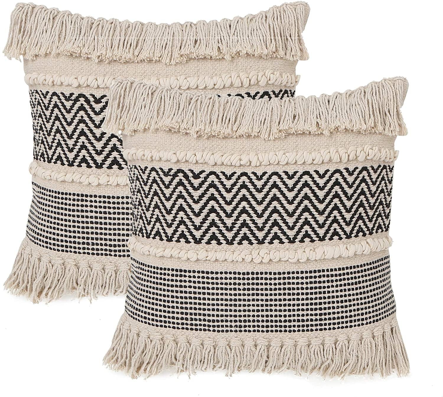 REDEARTH Handmade Boho Throw Pillow Covers - Bohemian Chic Farmhouse ...