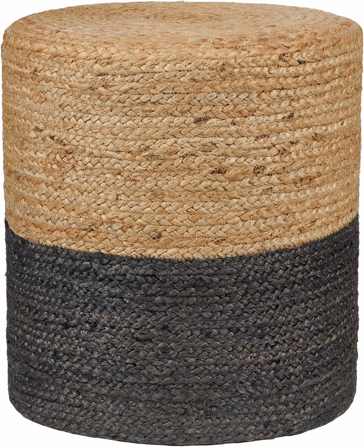 REDEARTH Jute Circular Low Pouf Ottoman - Braided Pouffe Accent Sitting ...