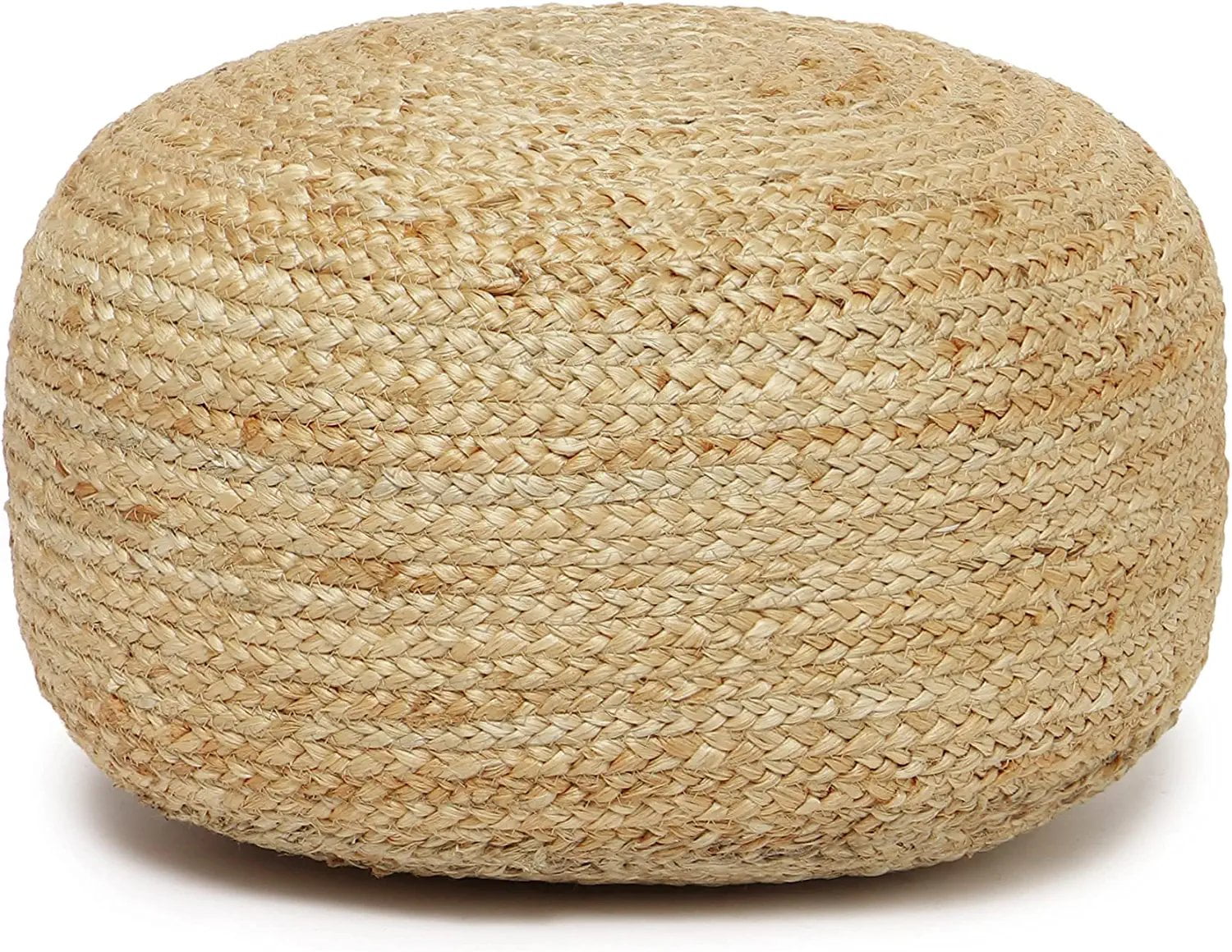 Decor Therapy Round Woven Natural Jute Pouf, 20" x 10" - Walmart.com