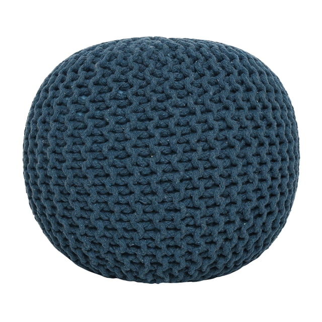 REDEARTH Round Pouf Bean Bag Ottoman - Foot Stool Hand Knitted - Home ...
