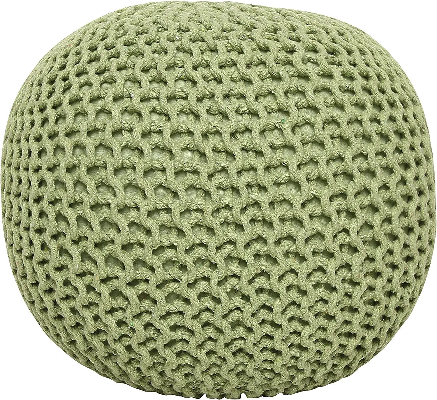 Mark&Day Pouf Ottoman - Harmannsdorf Texture Lime Round Foot Rest ...