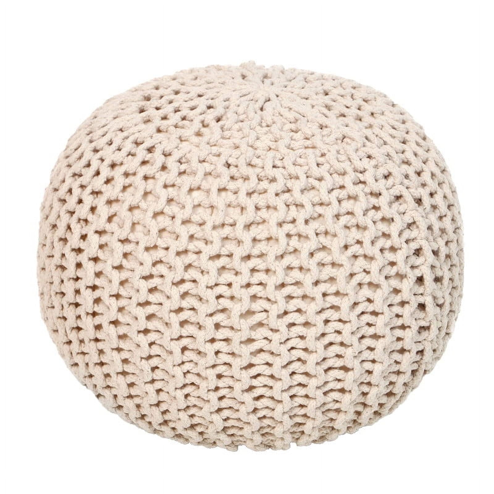 Find Your Perfect Urban Shop Brown Cotton Round Pouf - Walmart.com