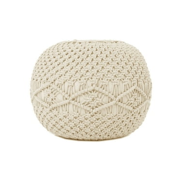 Cheer Collection Decorative and Comfortable 18" Chunky Hand-Knit Round ...