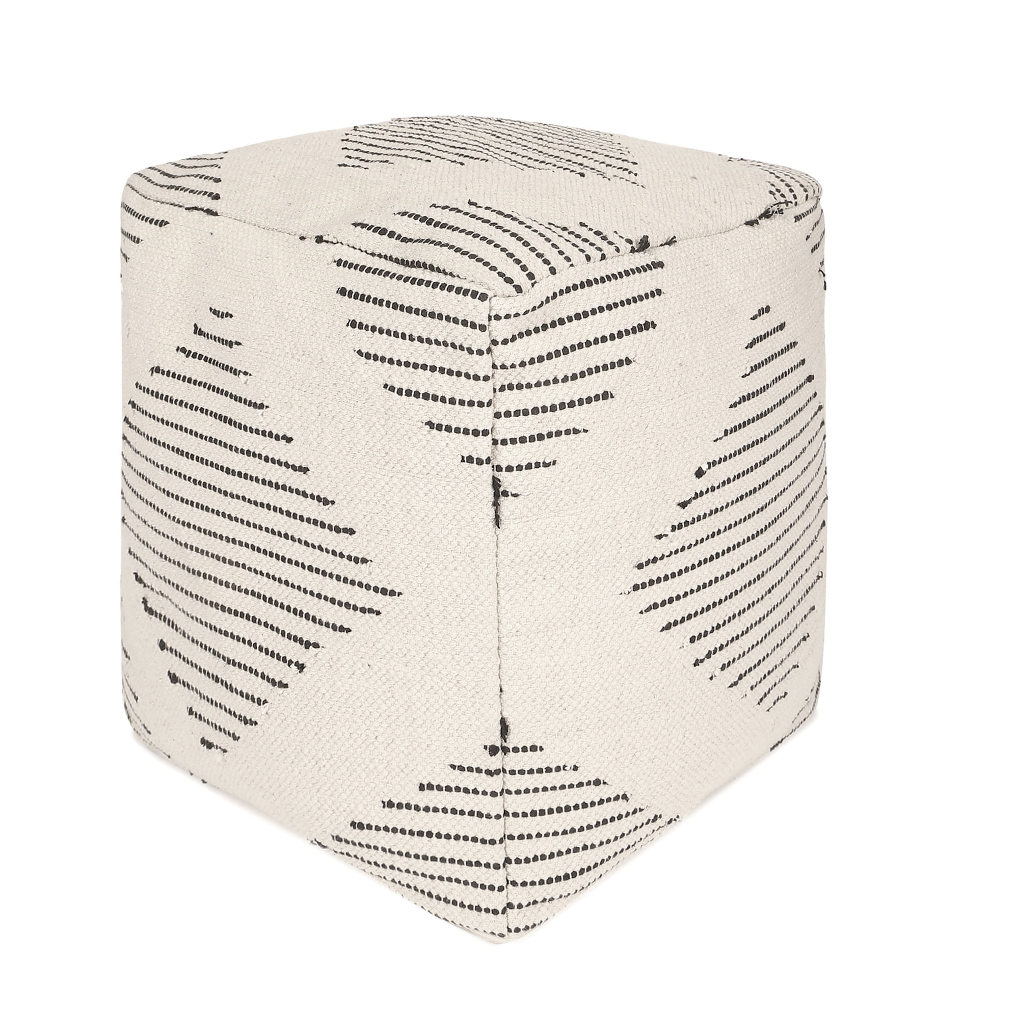 · REDEARTH · STUFFED Pouf Ottoman with filler Textured Storage Cube ...