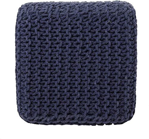 REDEARTH Square Hand Knitted Pouf - Foot Stool Ottoman Coffee Table ...
