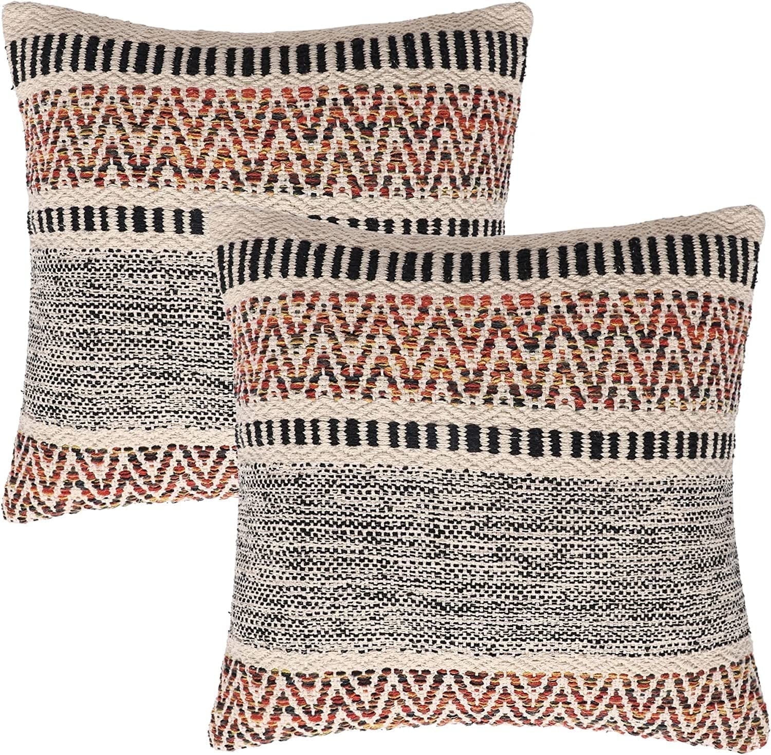 REDEARTH Textured Throw Pillow Cushion Covers - Boho Tufted Decorative ...