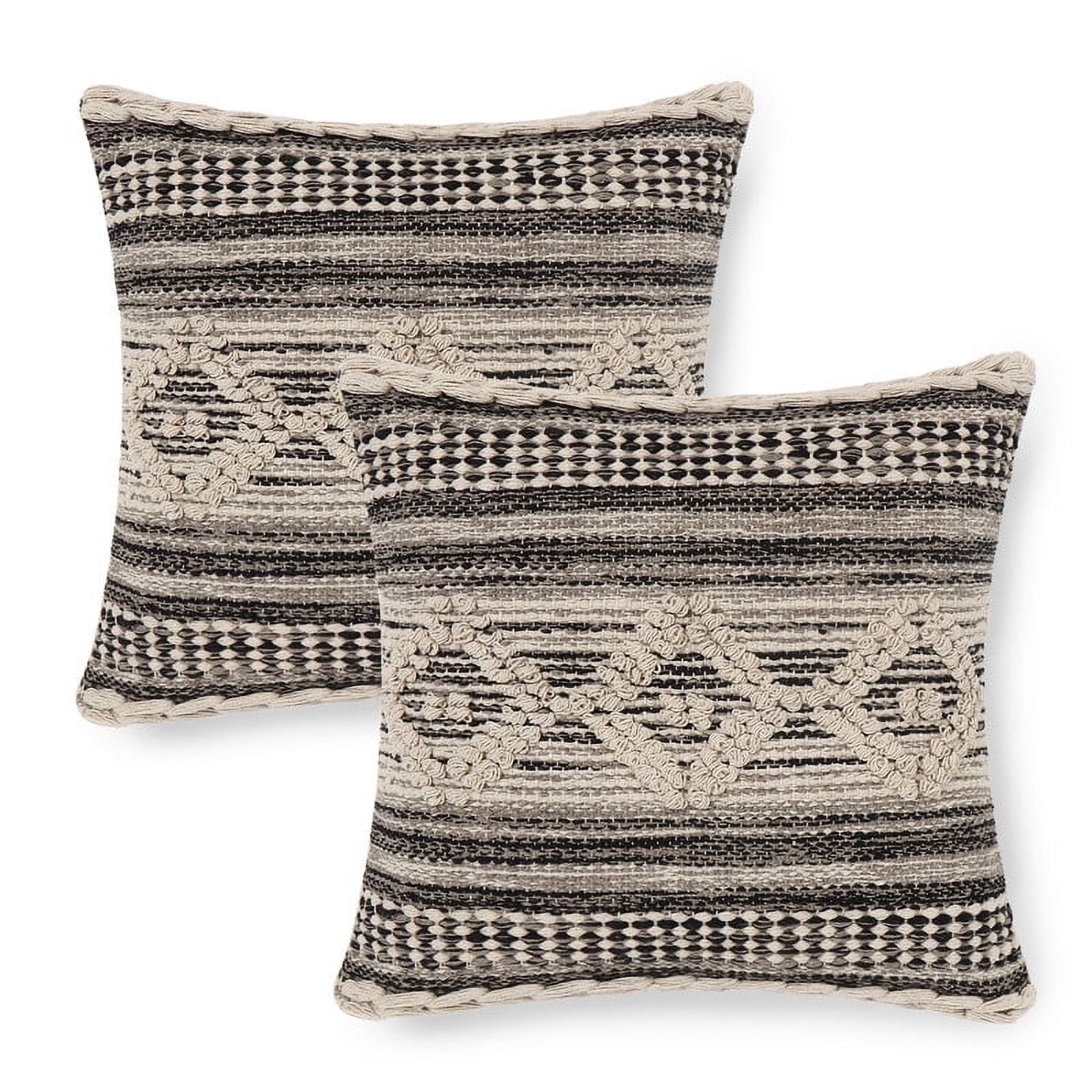 · REDEARTH · Textured Throw Pillow Cushion Covers-Woven Tufted ...
